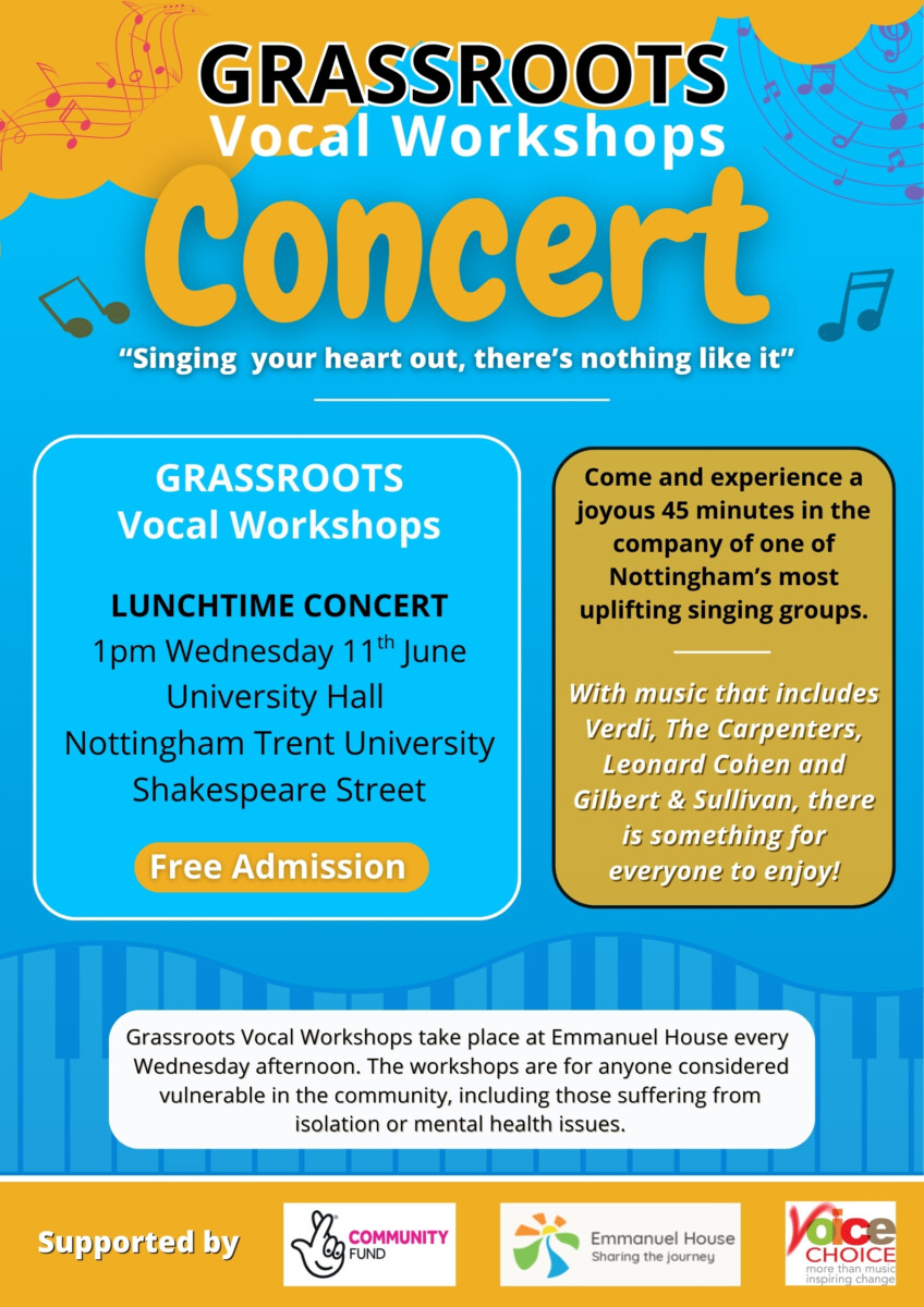 Grassroots Choir Concert at NTU | Emmanuel House Support Centre